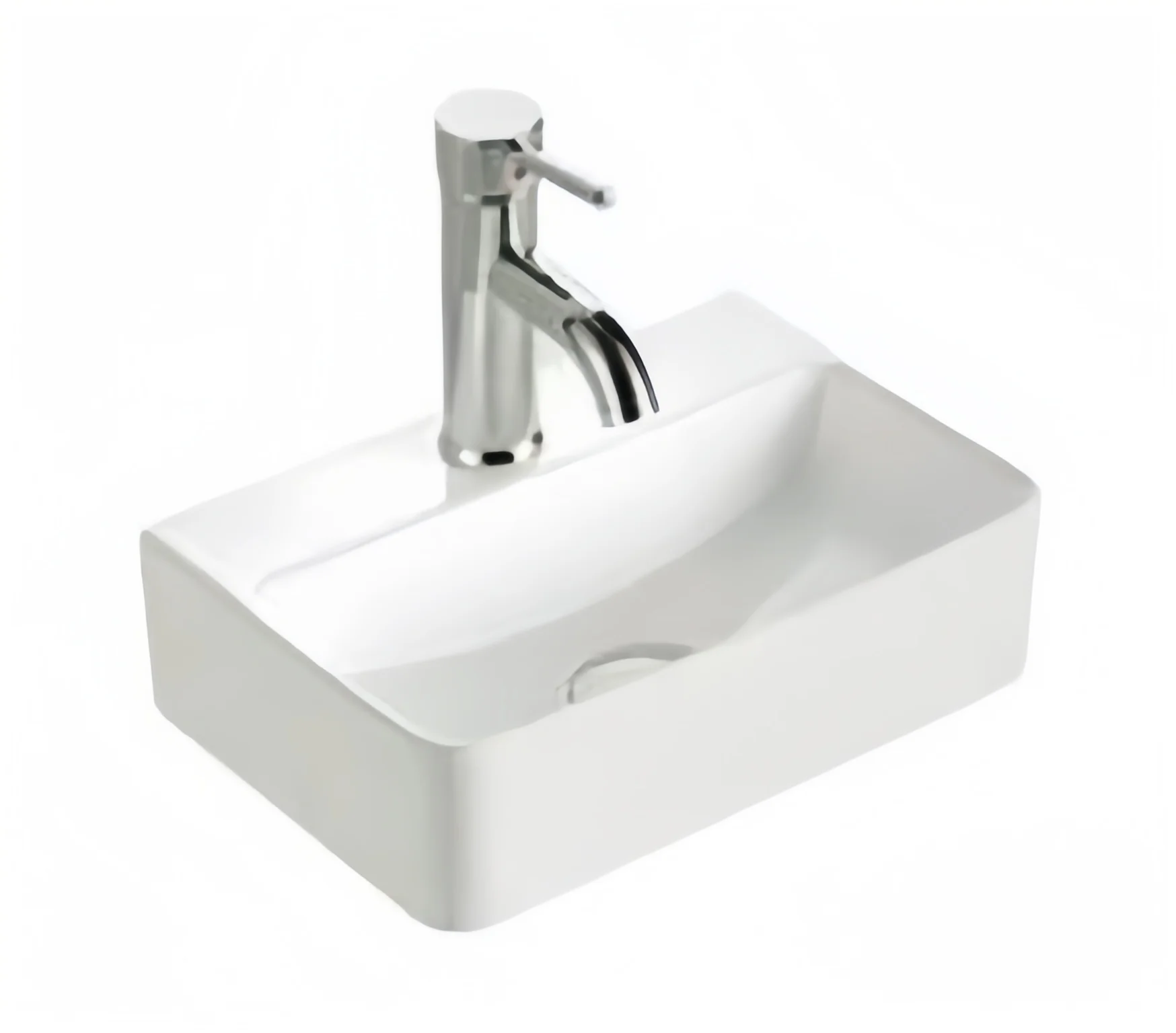 Small Size Rectangular Ceramic Wall Hung Basin Sanitary Ware Bathroom ...