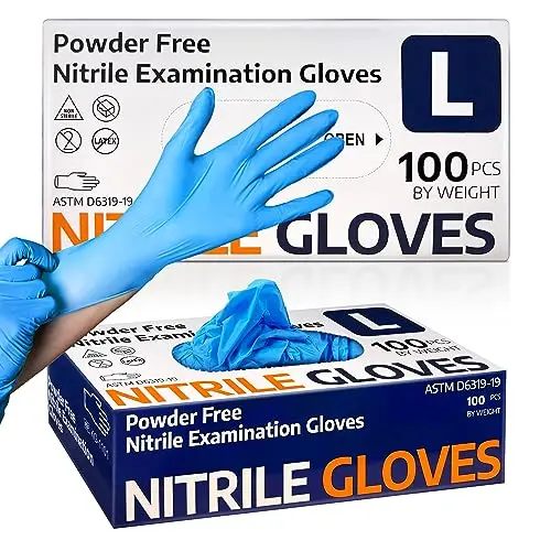 Nitrile Examination Gloves- Medical Powder Free Blue Nitrile Gloves ...