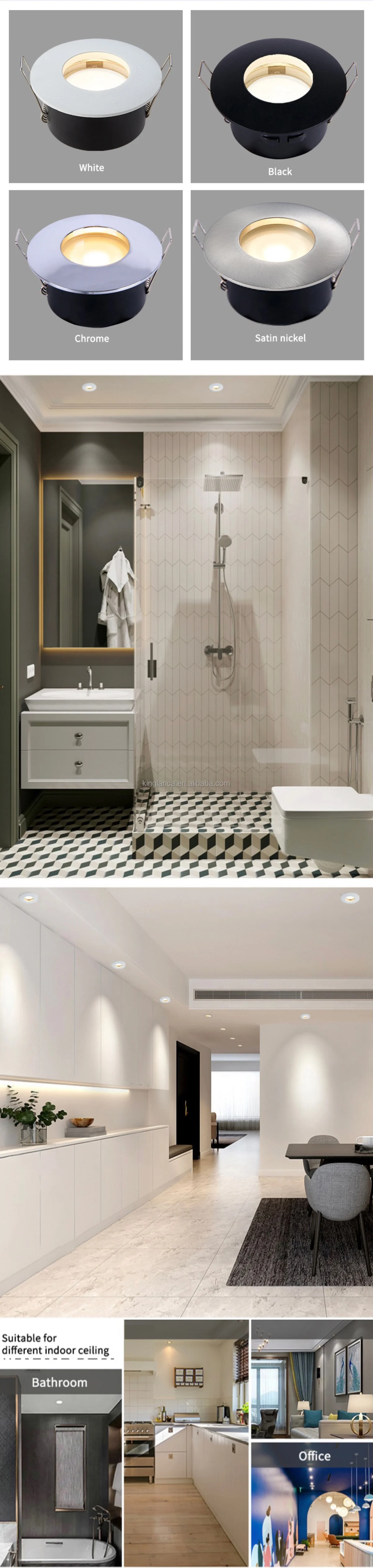 Mr16 Gu10 Downlight Housing Aluminum Anti Glare Square Lamp Spotlight ...