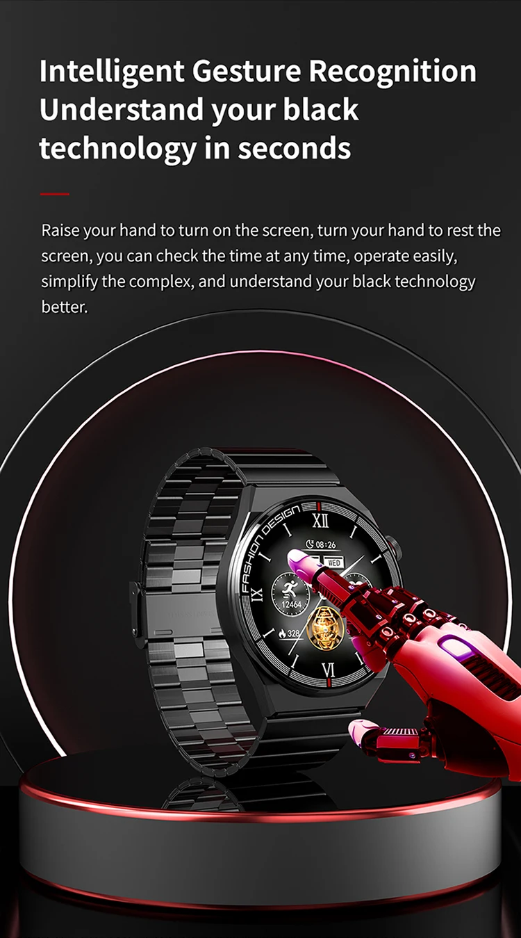 Sk11 Plus Smartwatch Nfc Waterproof Fitness Heart Rate Monitor Wireless Charging Men Business ...