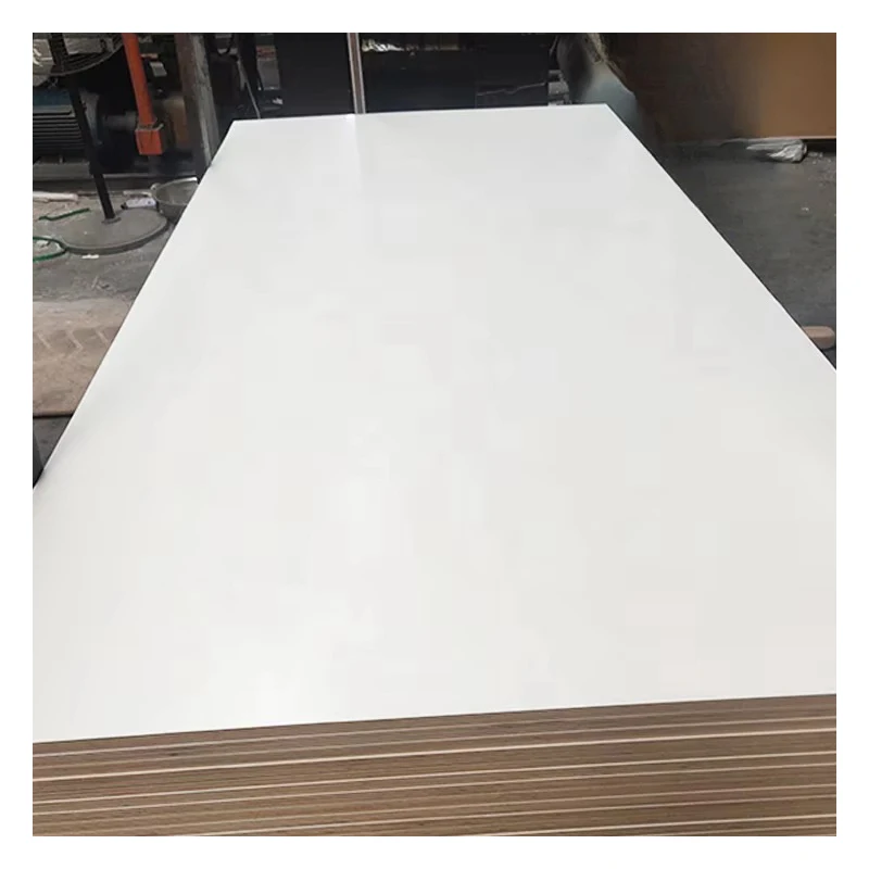 High Gloss 1220x2440mm White Color Melamine Plywood For Furniture And ...