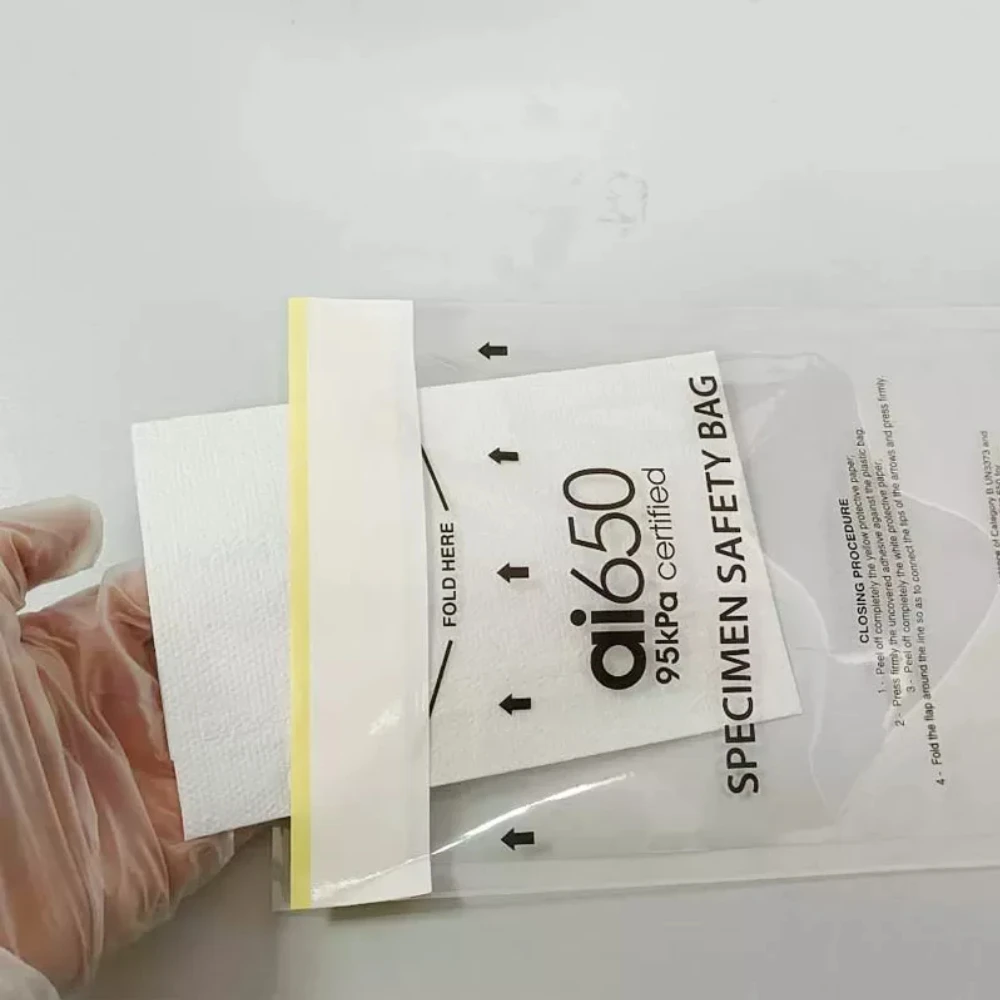 Medical Disposable Biological Custom Zip Lock Yellow Red Ziplock ...