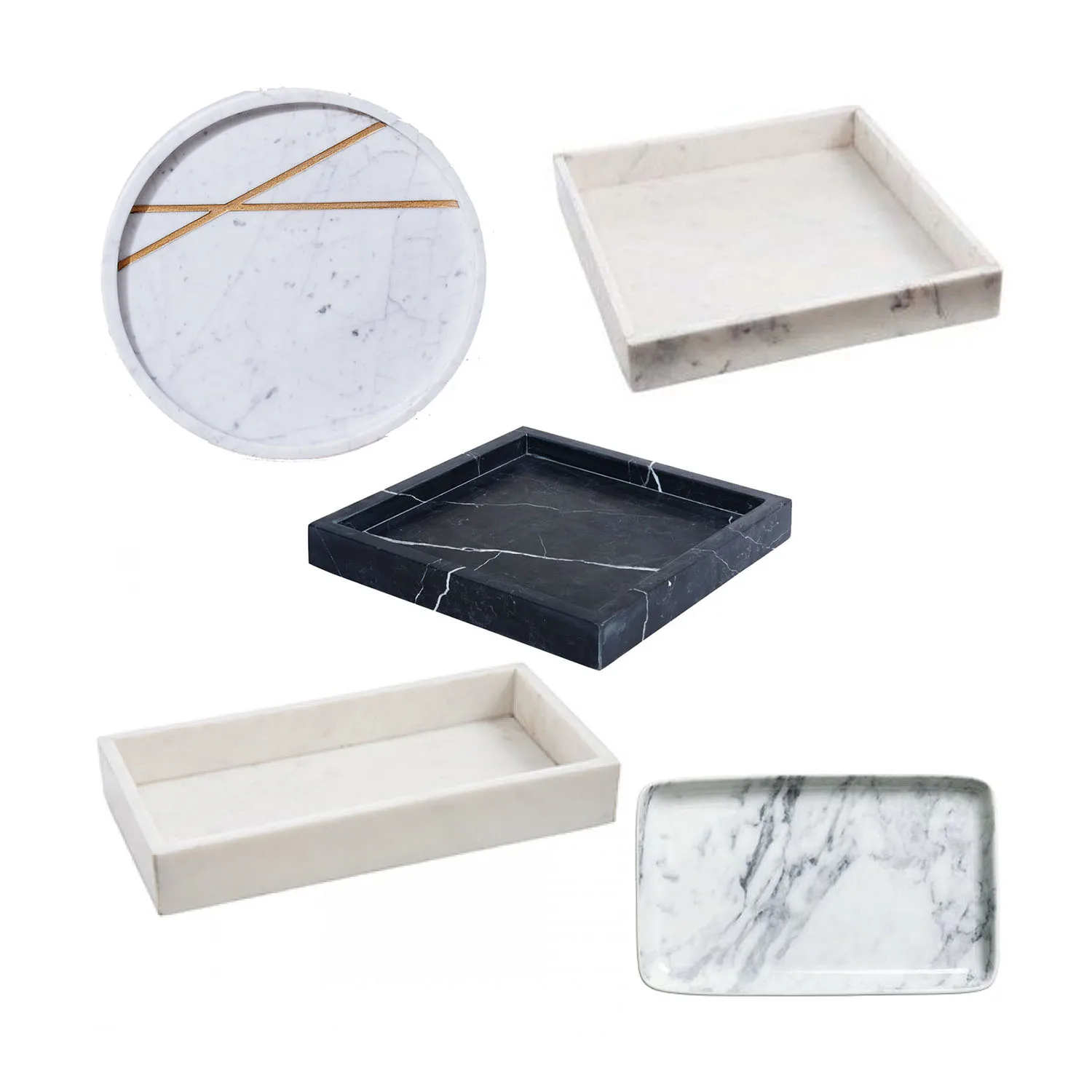 Durable Custom Shape & Size Marble Serving Trays Top Selling Fully ...