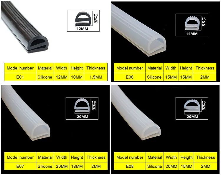 Universal Custom Shape And Size Extrusion Silicone Rubber E/p Shaped Oven Door Gasket Seal - Buy ...