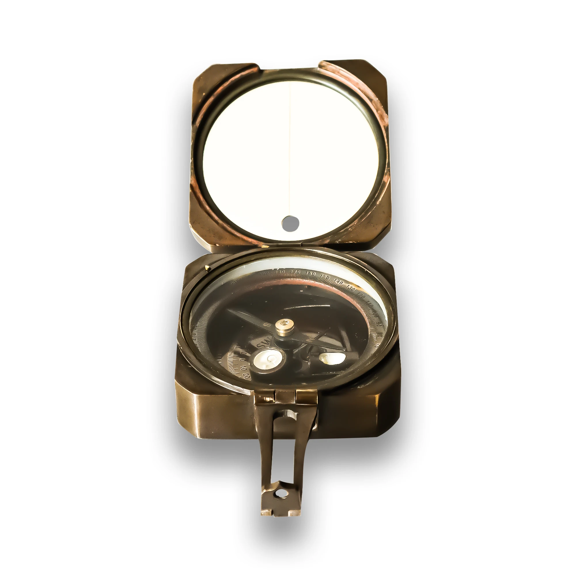 Vintage 1917 Kelvin Hughes London Brass Brunton Compass
