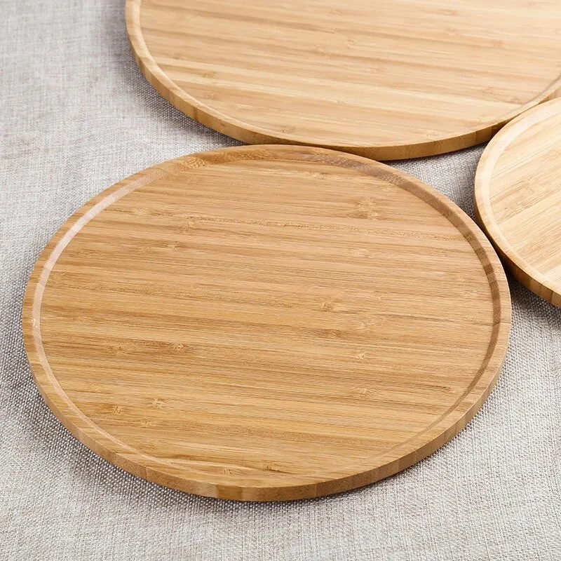 Eco-friendly Bamboo Dinner Plates - Customizable & Stylish