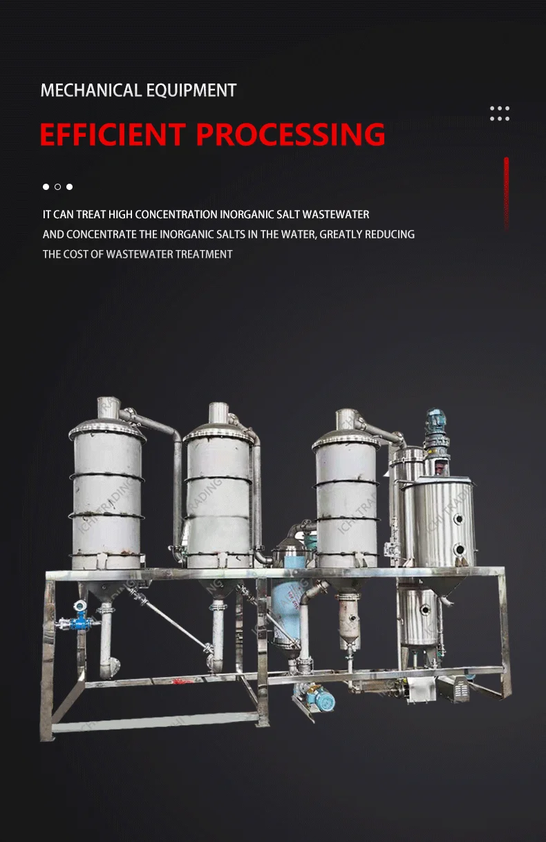 Inorganic Salt Wastewater Evaporator Extraction Vacuum Rotary ...