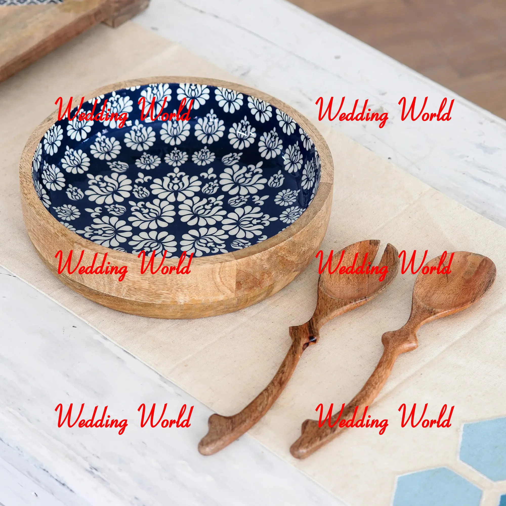 Luxury Designer Wooden Salad Bowl Excellent Quality Handmade Soup Bowl ...