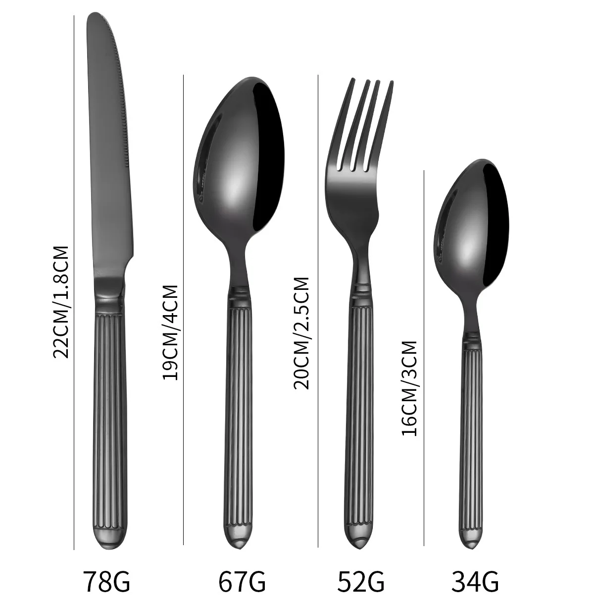 Wholesale Royal Vintage Flatware Set Striped Handle Dinner Spoon and ...