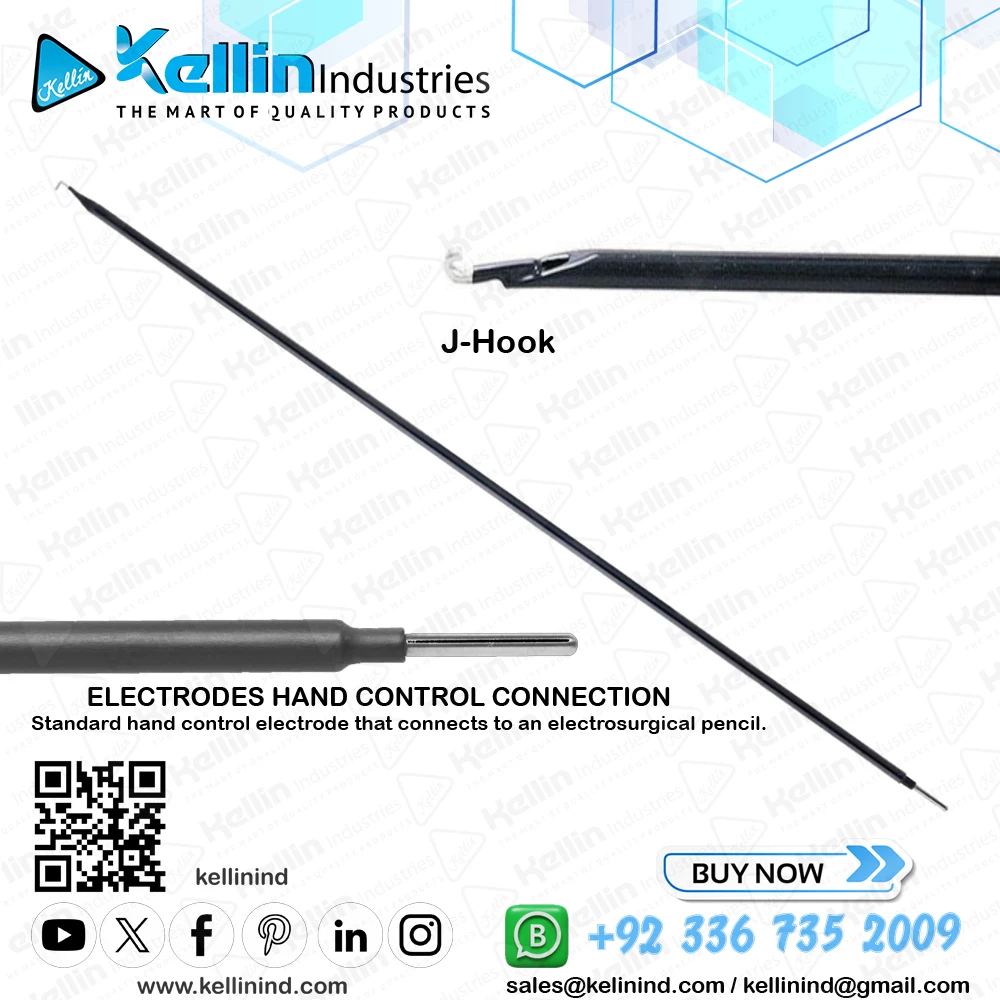 Laparoscopic Electrodes J Hook Hand Control Electrode Connection Nylon ...
