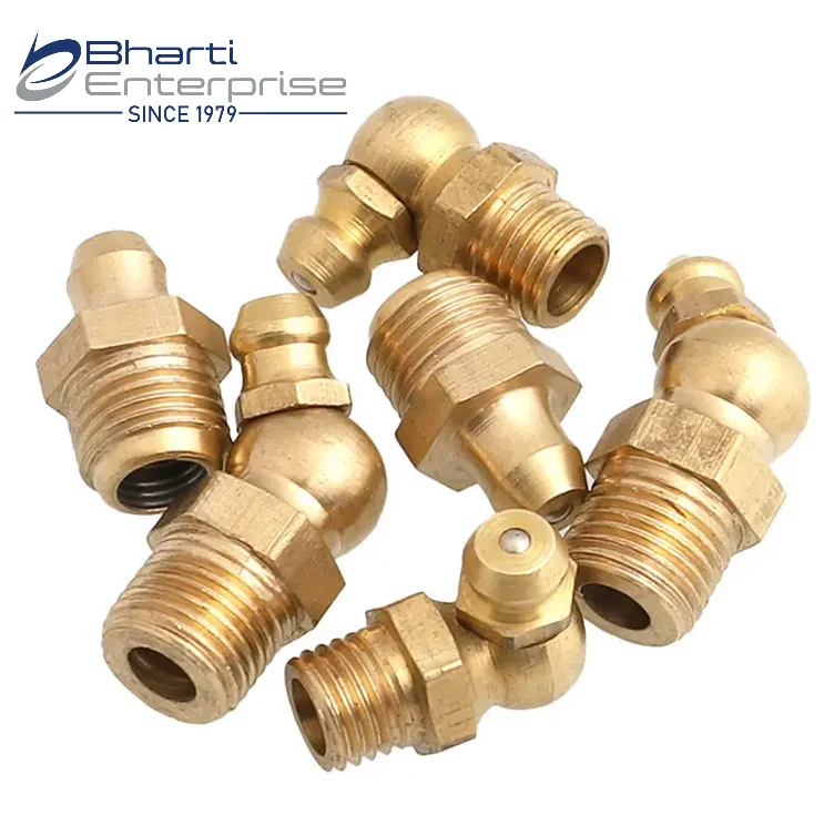 Brass Hydraulic Zerk Grease Nipple Fittings 45degree 90degree and ...