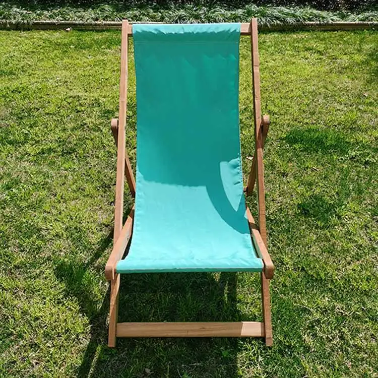 Foldable Solid Wood Beach Deck Chair Lounger Sling Design For Outdoor ...