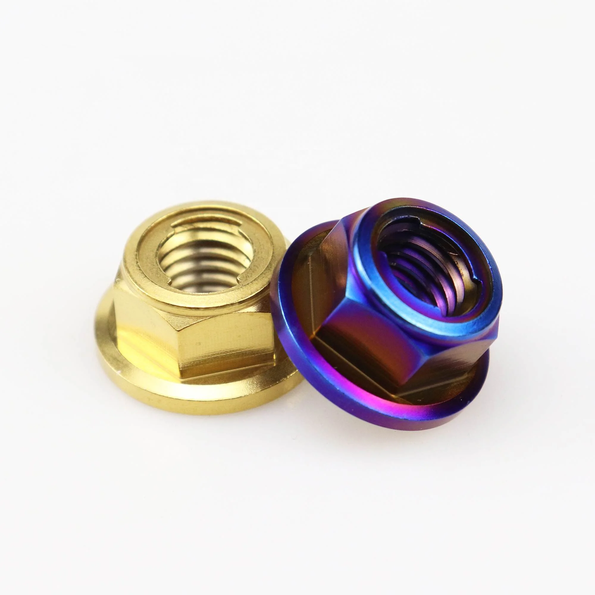 Titanium Hex Flange Head Metal Locking Nut M12 - Buy M12 Titanium ...
