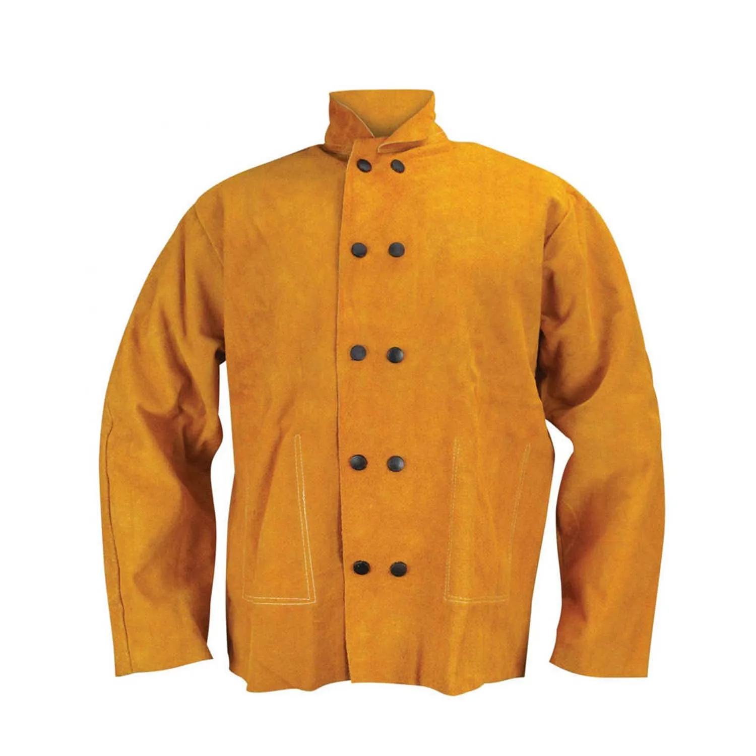 Leather Industrial Welding Jacket Heavy Duty Spark Resistant Heat Fire ...