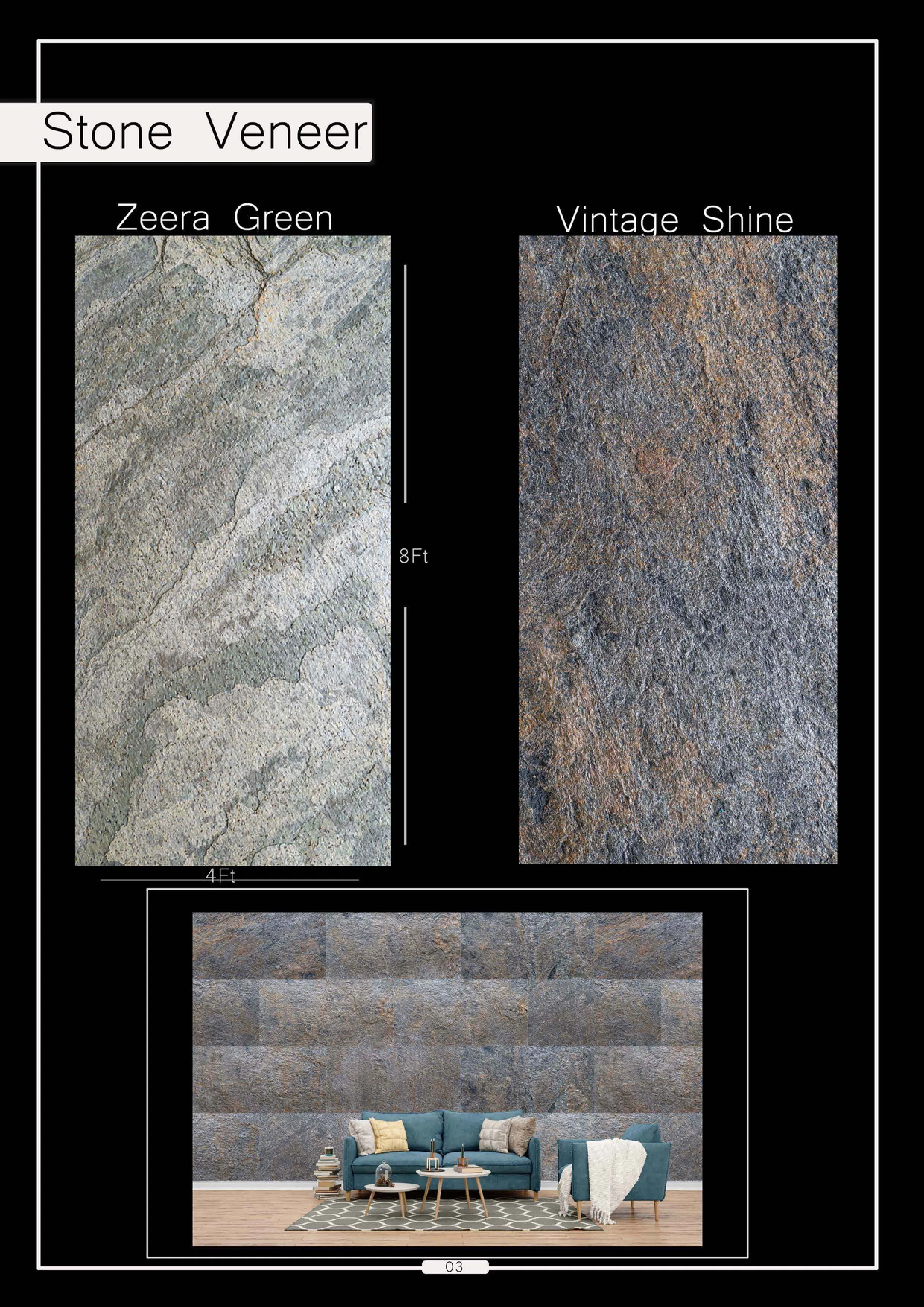 Ultra-Thin Translucent Natural Slate Veneer Flexible Light Backlit ...