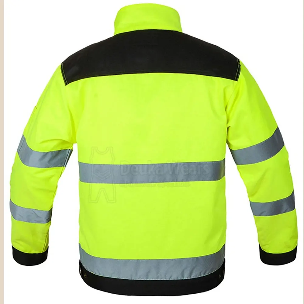 Reflective Work Wear Hi Vis Jacket Waterproof Safety Jacket Work ...