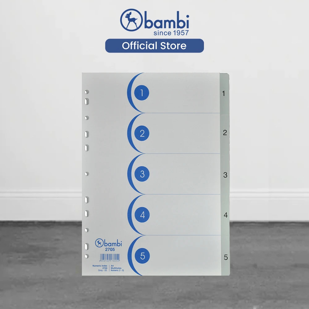 Factory Price Standard Index Colors Bambi A4 Grey Pvc Rigid Divider ...