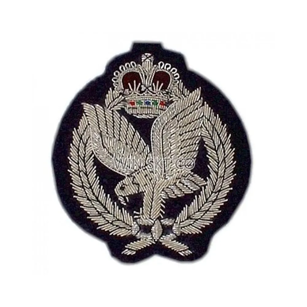 Custom Made Hand Embroidery Bullion Badges New Officer Uniform Bullion ...