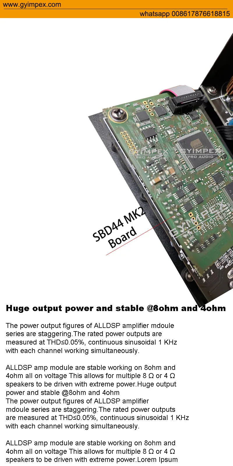 Dsp31fir Portable Dsp Fir Audio Class D 800w+300watts Power Amplifier ...