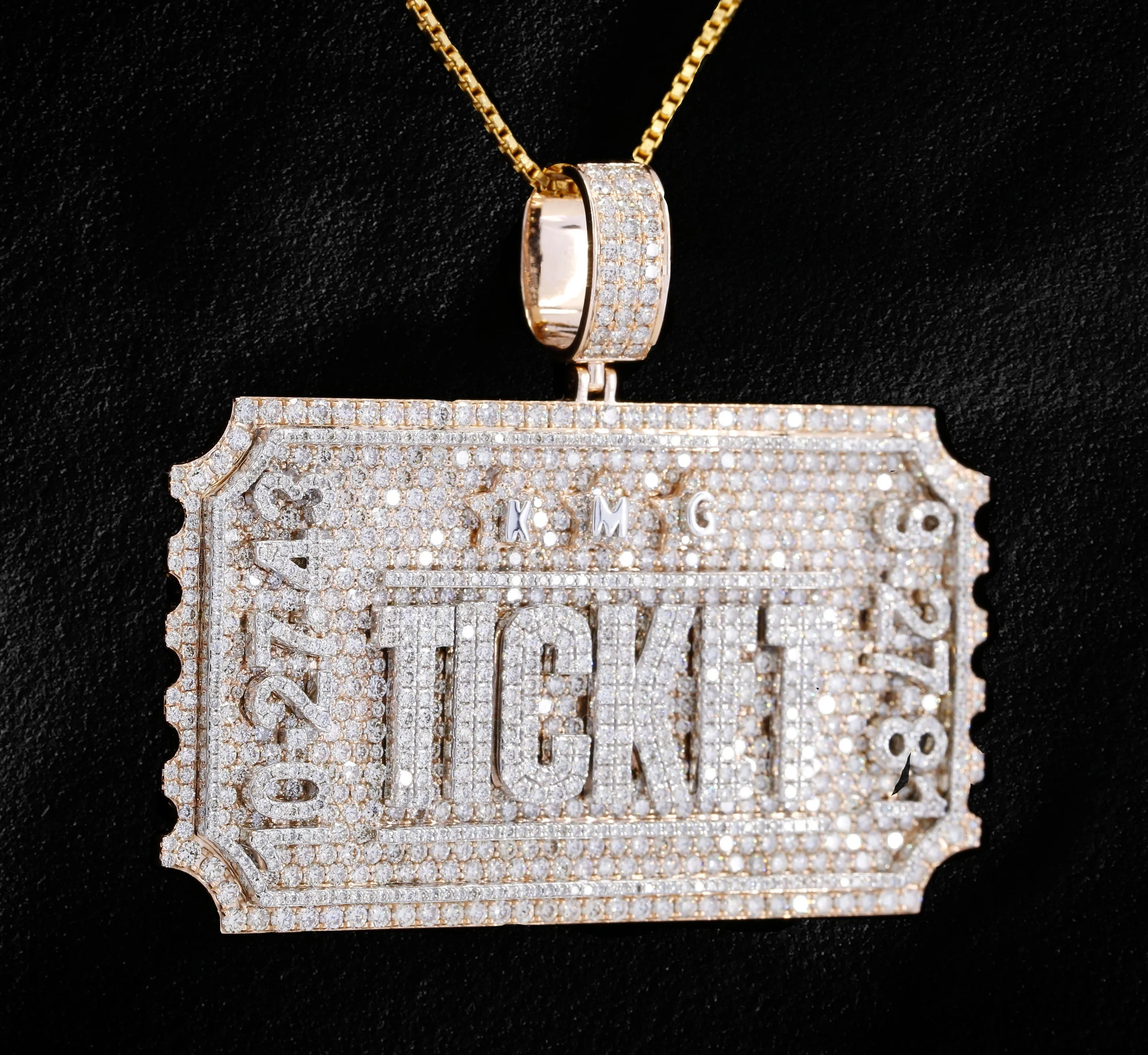 Iced Out Custom Jumbo Letter Moissanite Diamonds Pendant Hiphop Solid ...