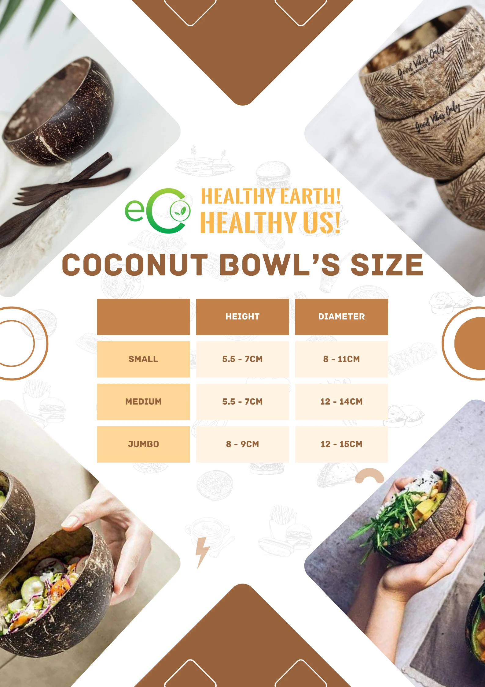 Sustainable Biodegradable Natural Coconut Shell Bowls Using For Fruit ...