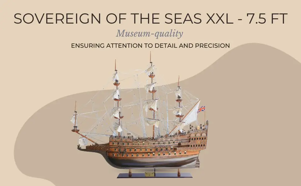 Sovereign of the Seas Model Ship - Handcrafted Wooden Replica