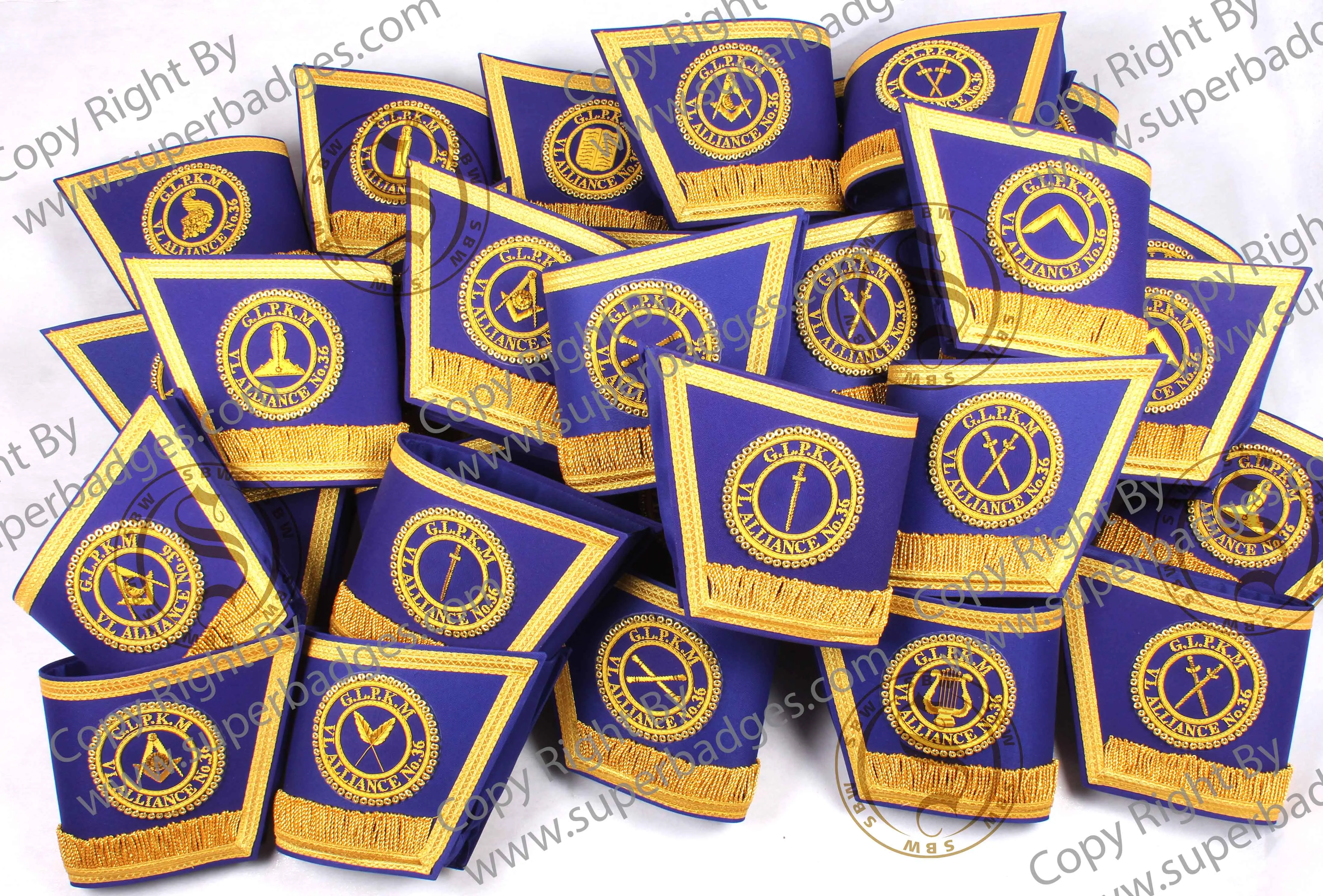 Traditional Patterns and Symbols Masonic Regalia Uniforms Regalia Cuffs ...