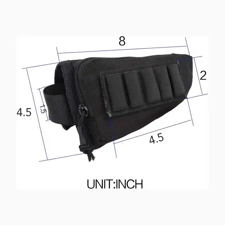 Tactical Butt Stock Mag Holder Camo Cheek Rest Pad Adjustable Molles ...