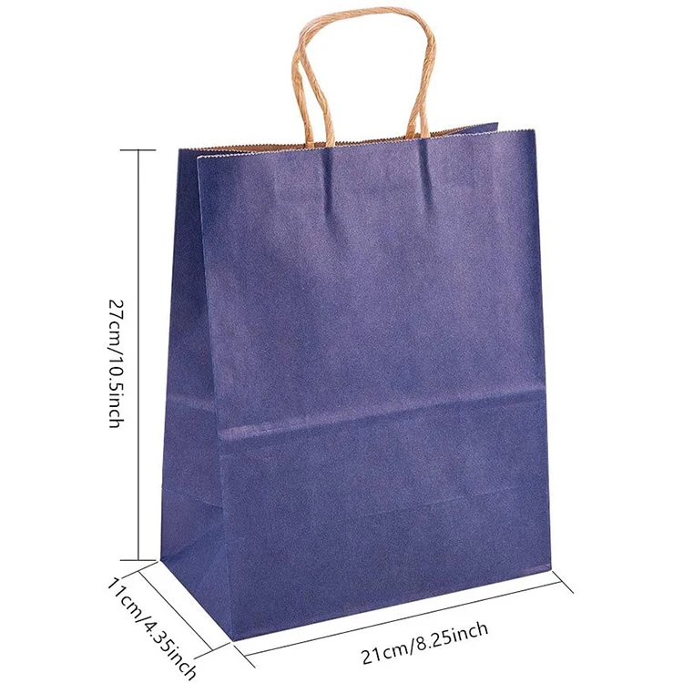 Kraft Paper Shopping Grocery Bag With Twisted And Flat Handles Eco ...