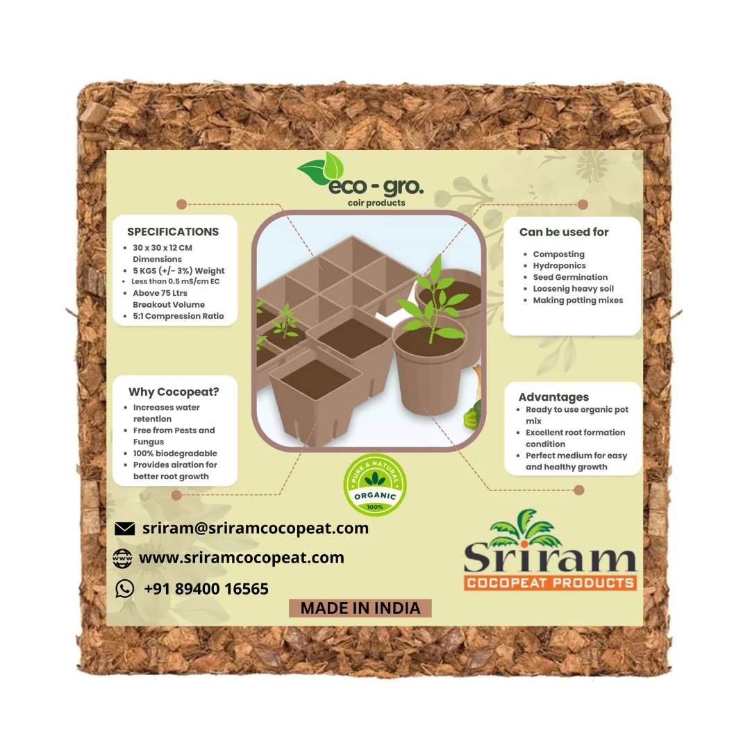 Coconut Husk Chips Blocks 5 Kg Used For Flower And Blueberry For China ...