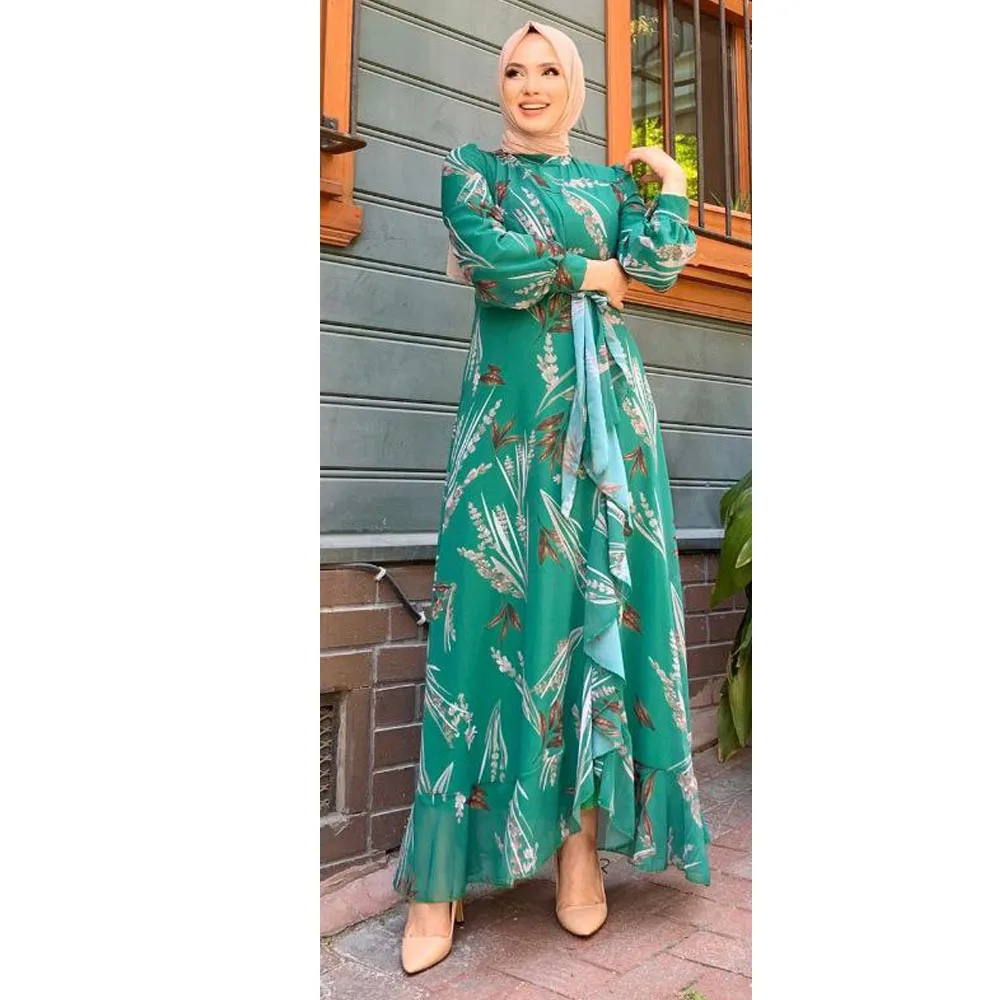 Women Prayer Garment Nida Muslim Abaya Hijab Dress One Piece Loose Long ...