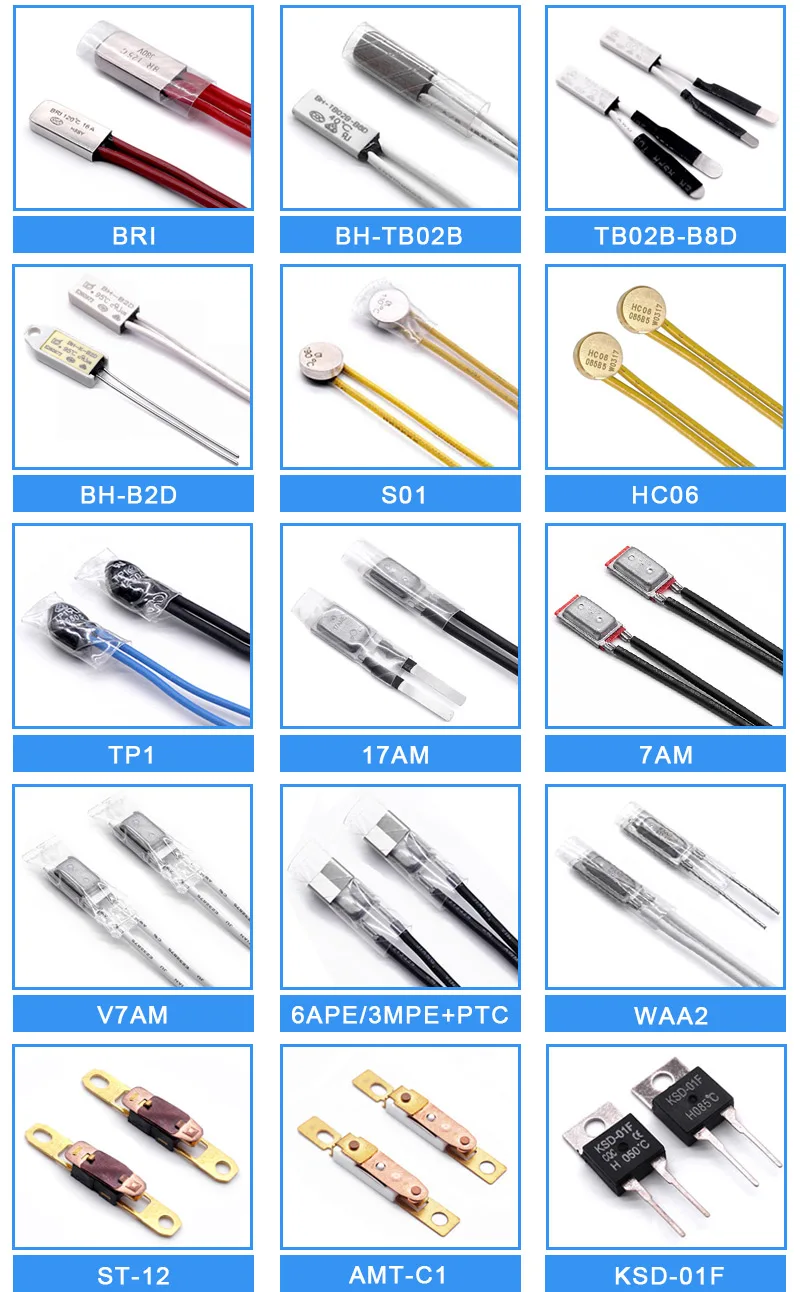 Waterproof Bimetal KSD301-M Thermostat for Soymilk Makers