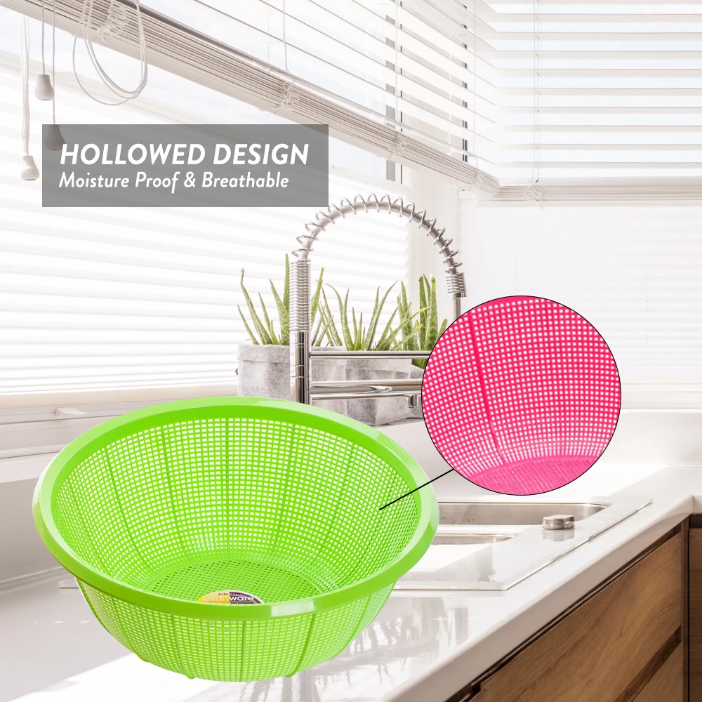 14.5" Multi-functional Plastic Colander Mesh Basket Strainer Colander ...