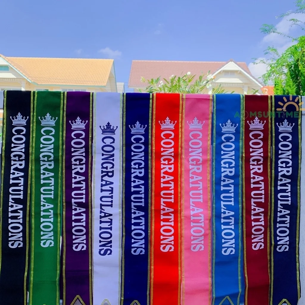 N032/3 Congratulations Sash In Pack (whole Pack 3 Colors) Made With ...