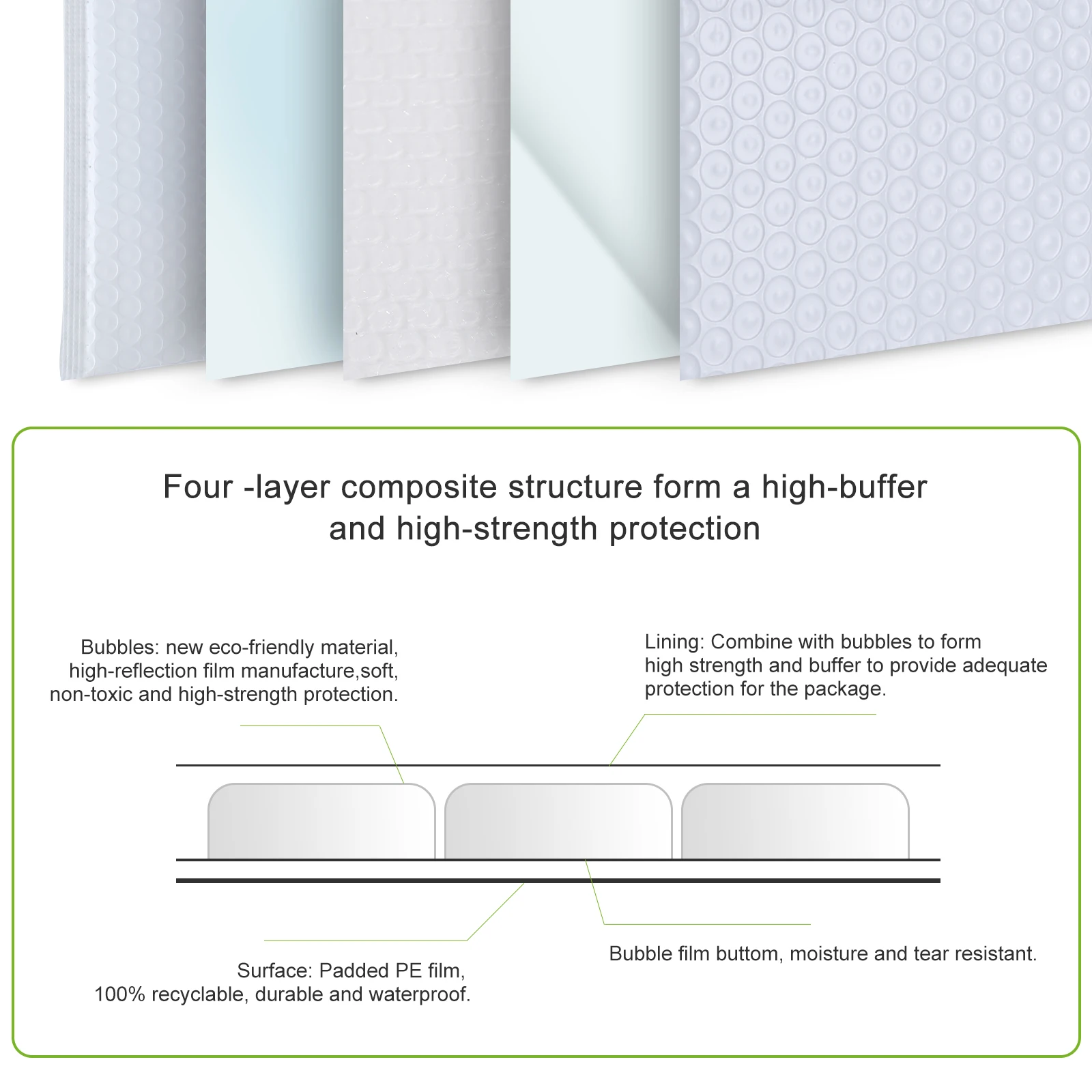 7x9 Inch Padded Envelopes Bags White Poly Bubble Mailers For Gift ...