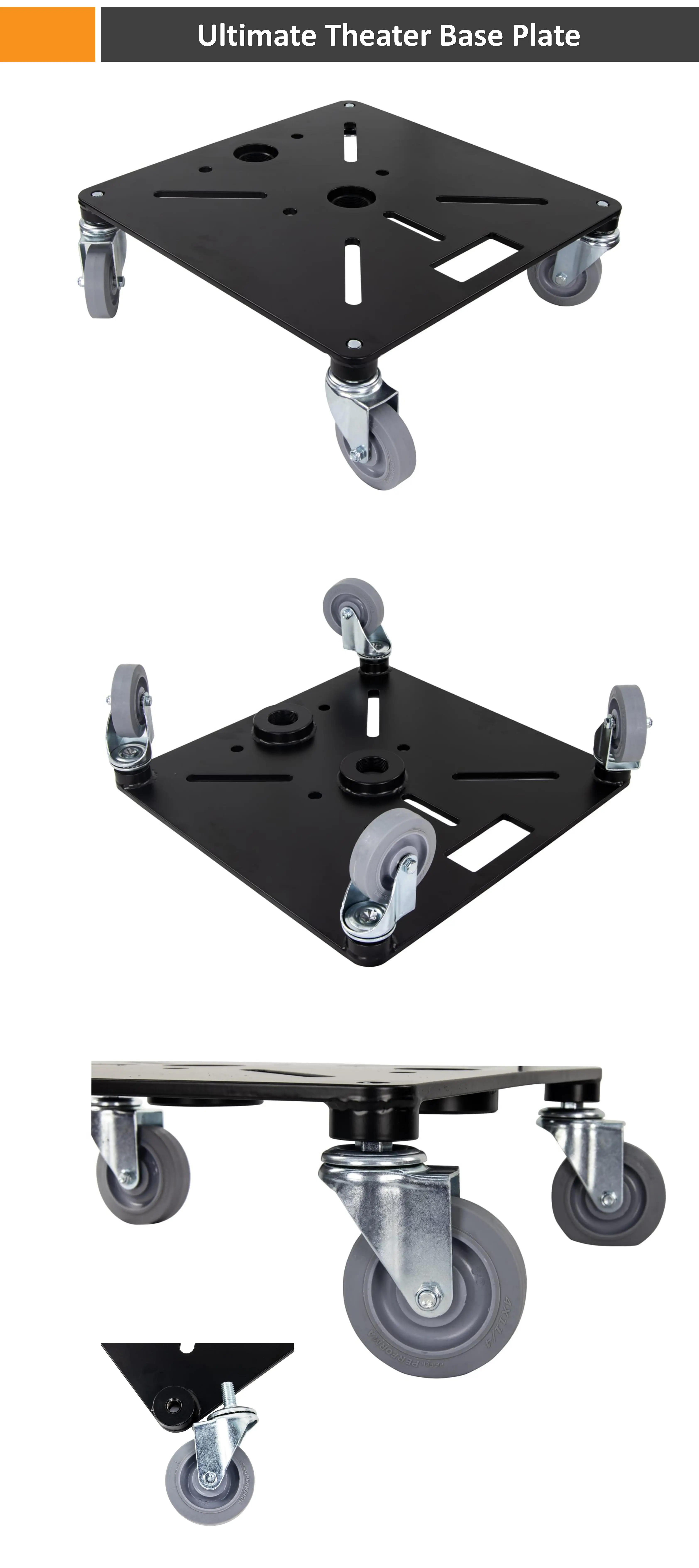 Durable Steel Theater Base Plates for Square and Triangle Truss