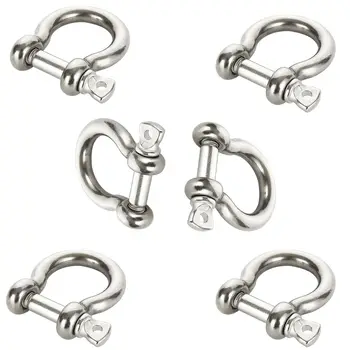 Stainless Steel Anchor Shackle 1/4",Heavy Duty Bow Shackle Lifting ...