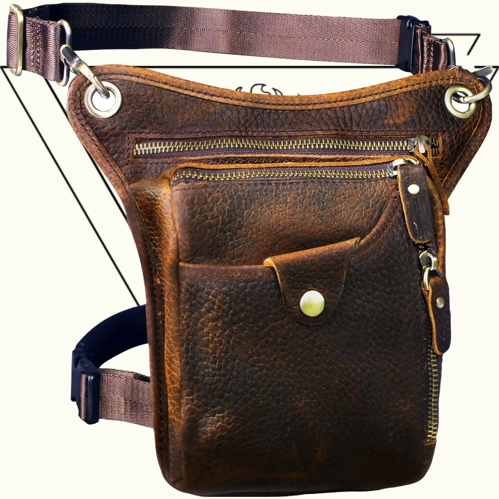 Thigh Pouch Leather Drop Leg Bag - Anti-Theft & Stylish