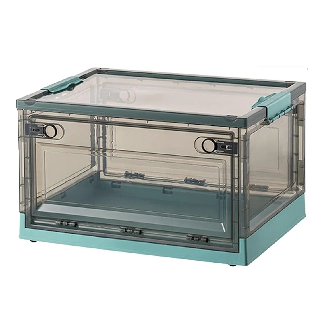 Foldable Storage Cabinet Storage Box - Stackable Plastic Open Front ...