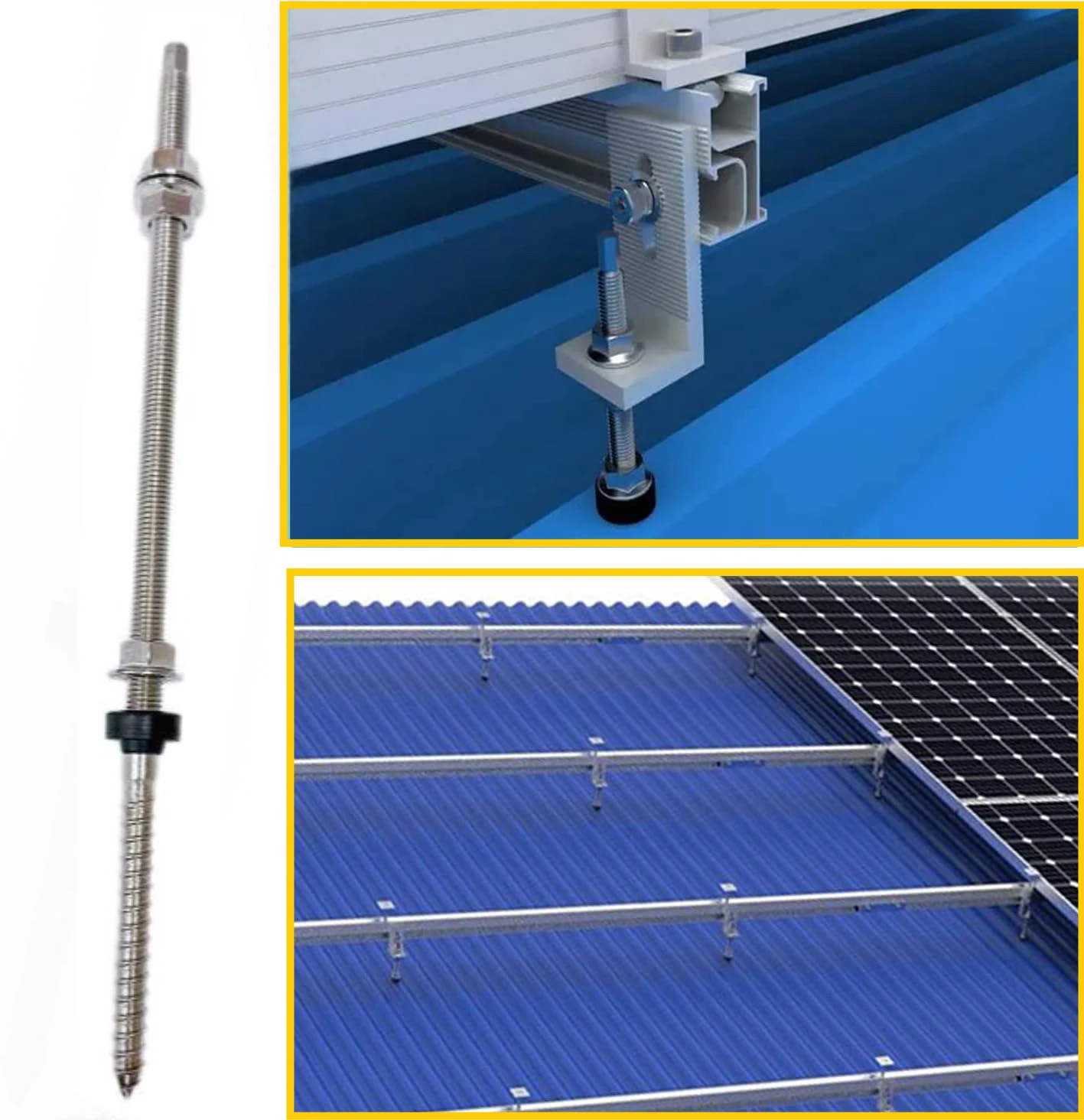 Pv System 304 Stainless Steel Hanger Bolts Pre-assembled For ...