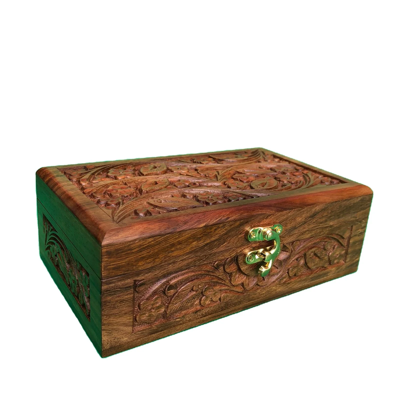 High Quality Sheesham Wood Hand Carved Wooden Jewelry Box,Handmade ...