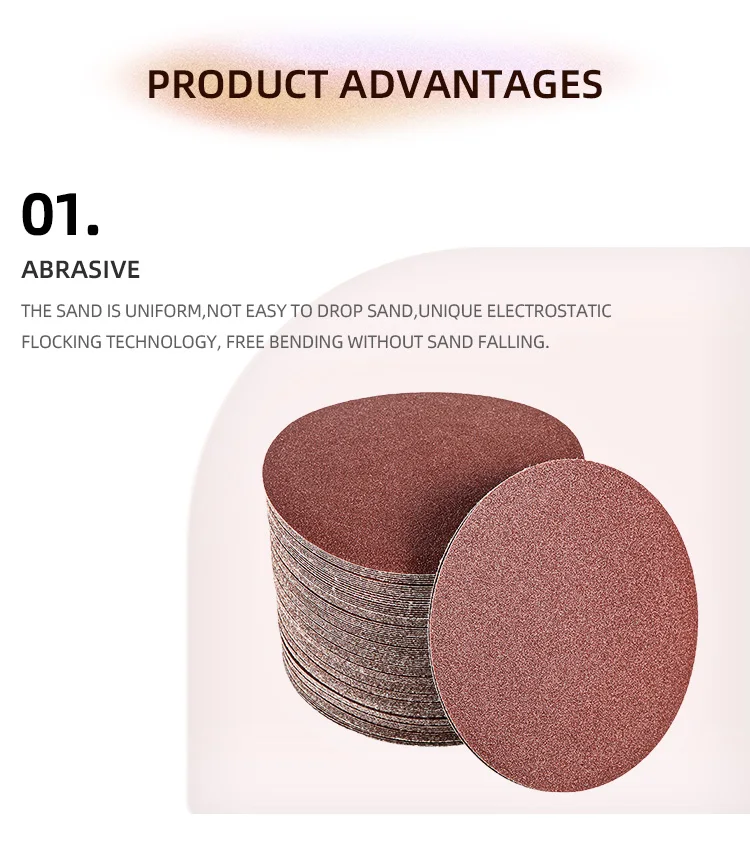 125mm 8Hole Hook and Loop Aluminum Oxide Sanding Disc Round Sanding ...