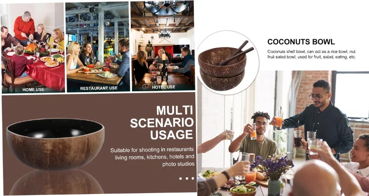 Best Choice 2024 Food-safe Rustic Coconut Shell Natural Bowl Healthy ...