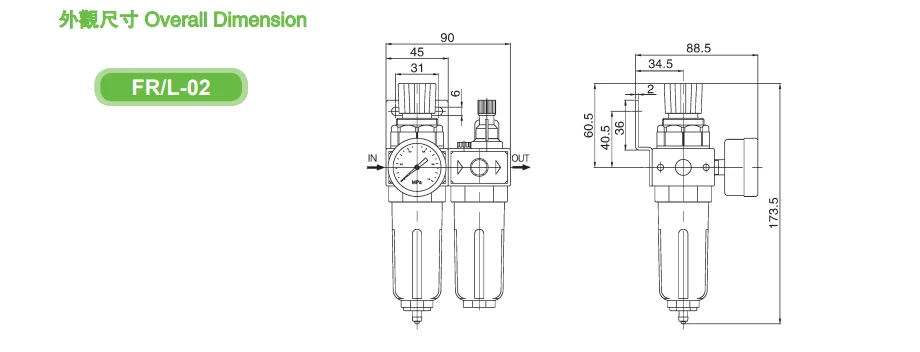 Air Source Treatment Pneumatic Frl Filter Combination - Buy Air Source ...