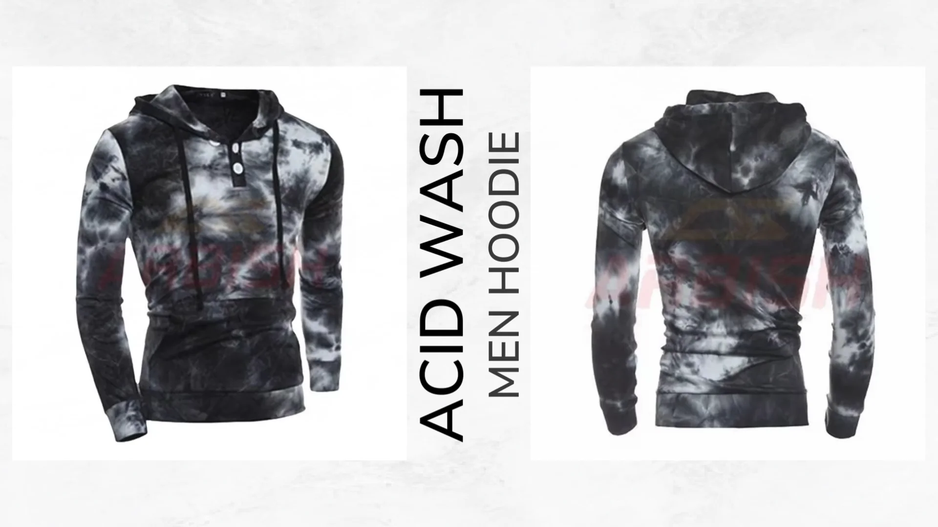High Quality Men Hoodie Acid Wash New Style Long Sleeve Pull Over ...