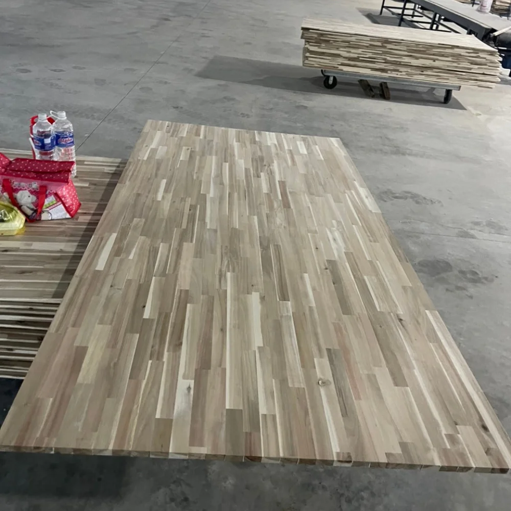 Dusk Grey Color Acacia Finger Jointed Panel Decoration Countertop ...