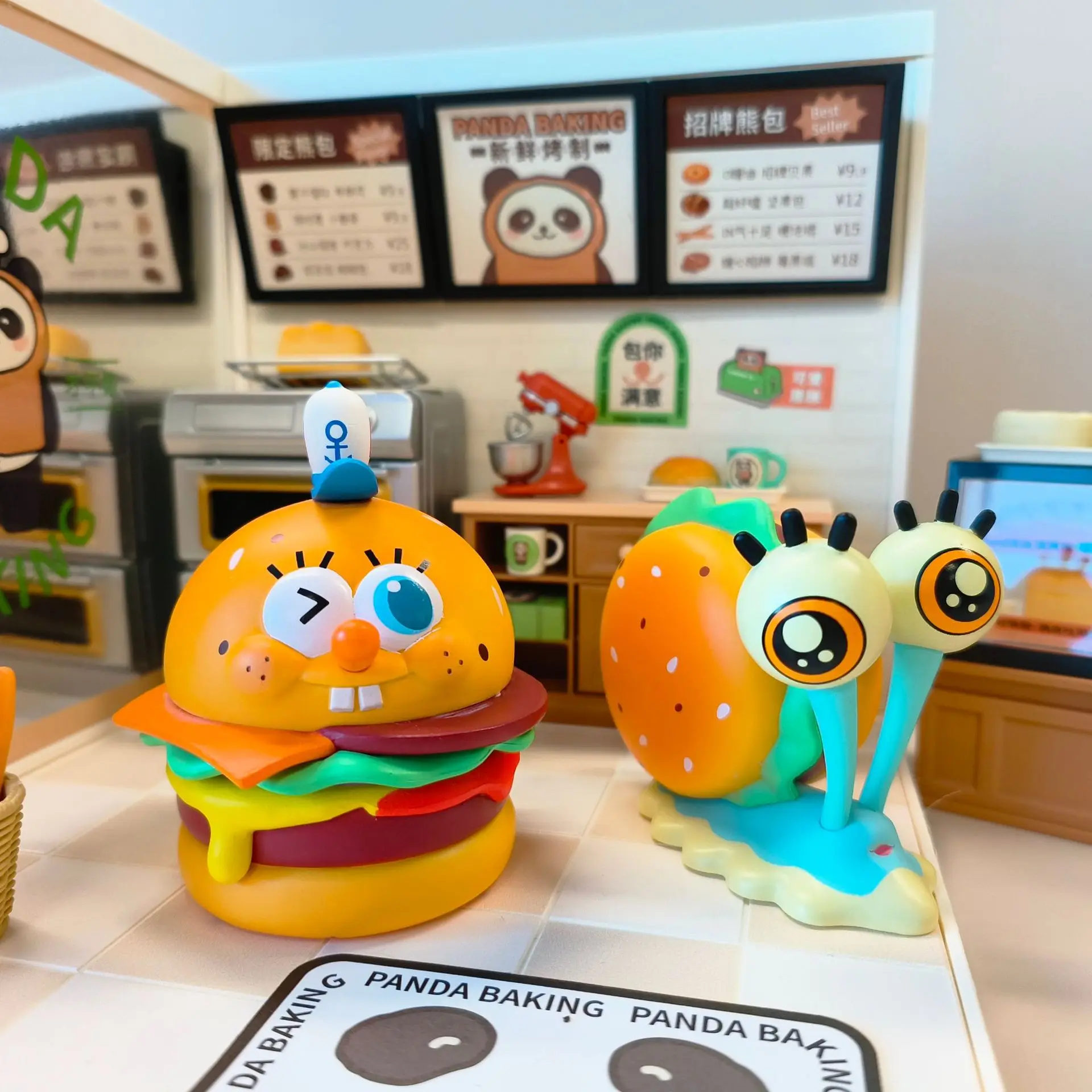 Burger Series Spongebobs Cartoon Character Model Collectibles Kid ...