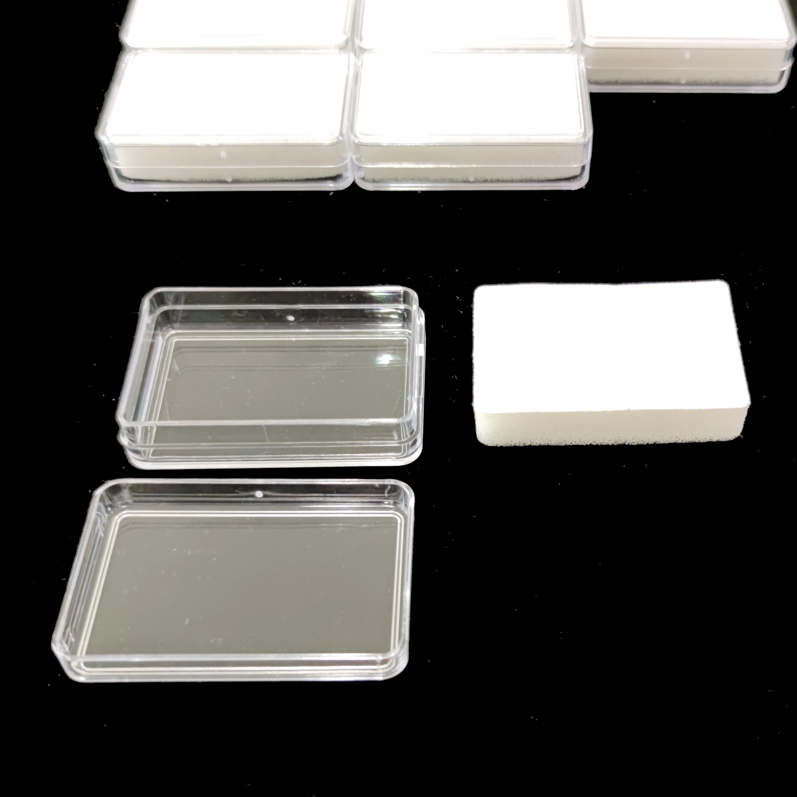 Clear Plastic Gemstone Case,Size 5.5 X 3.5 Cm,With Black And White ...