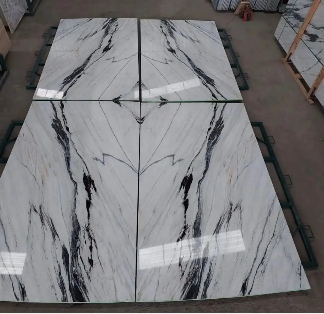 Direct From India Best Price Modern Design Polished Panda White Marble ...