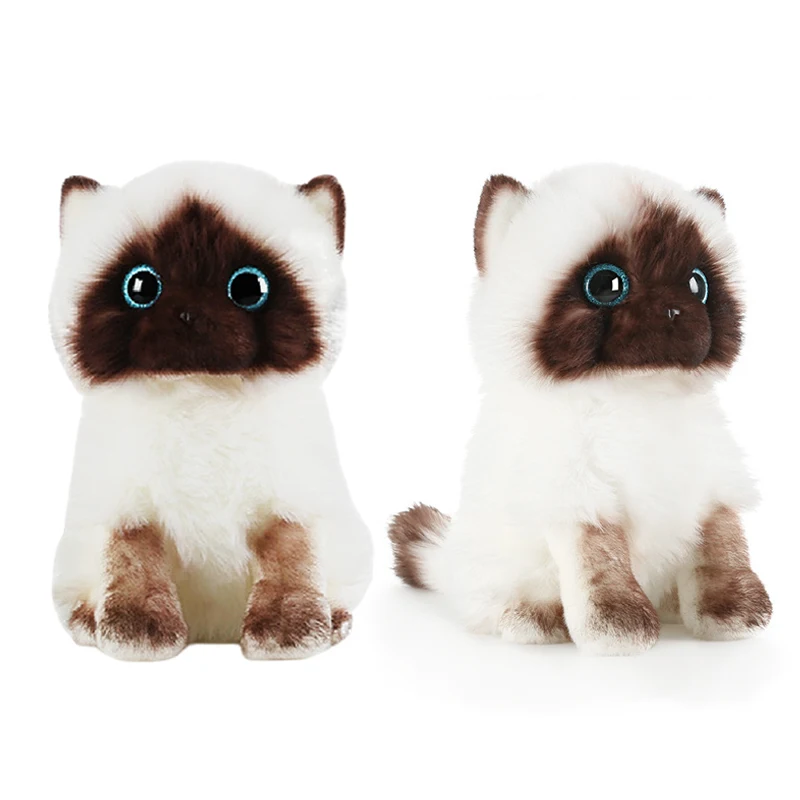 Realistic White Animal Ragdoll Cat Plush Doll Cheap Custom Animal Ragdoll Cat Plush Toy Soft ...